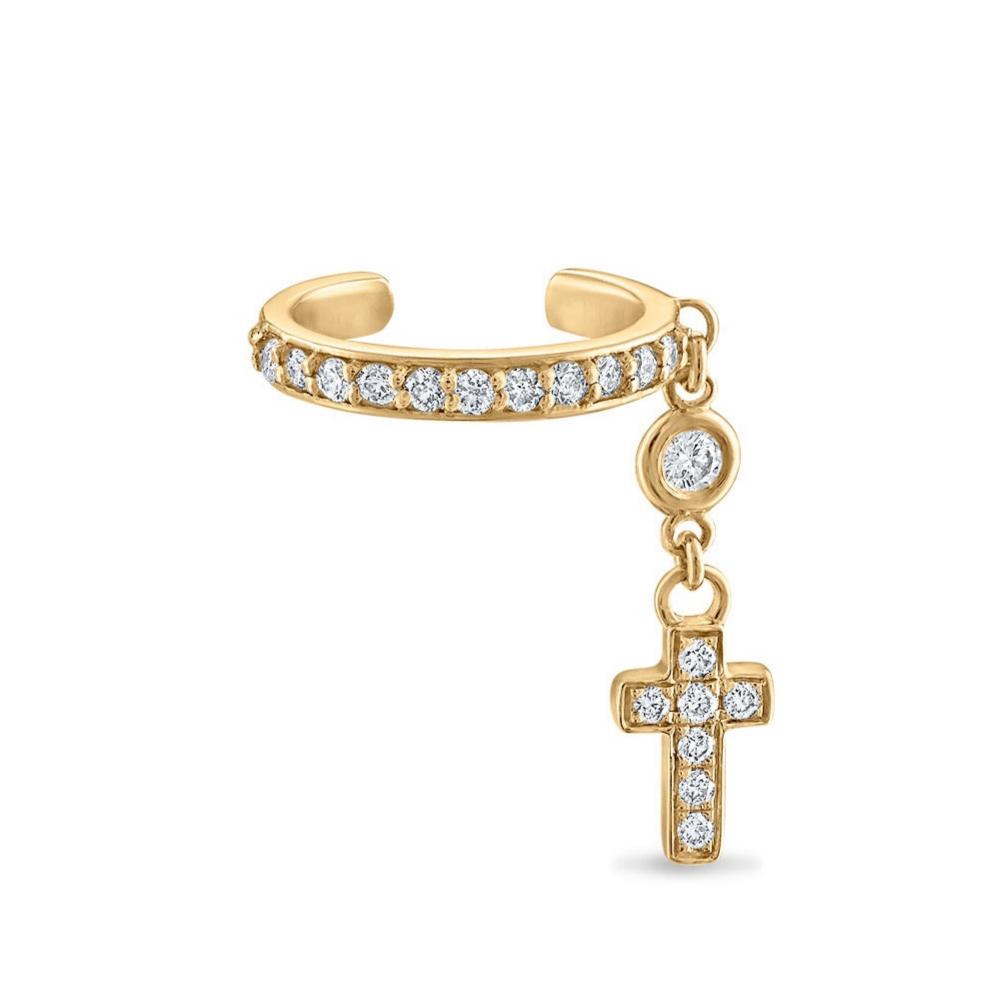Dangle Diamond Cross Ear Cuff – SA, Inc.